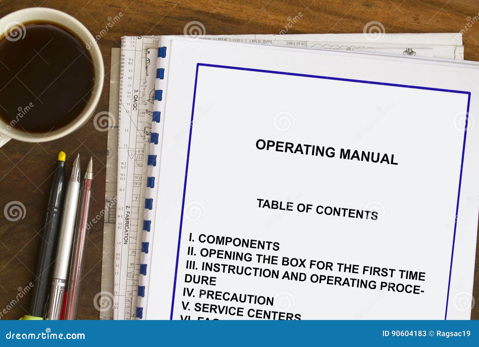 Operating manual stock image. Image of data, wood, catalog - 90604183