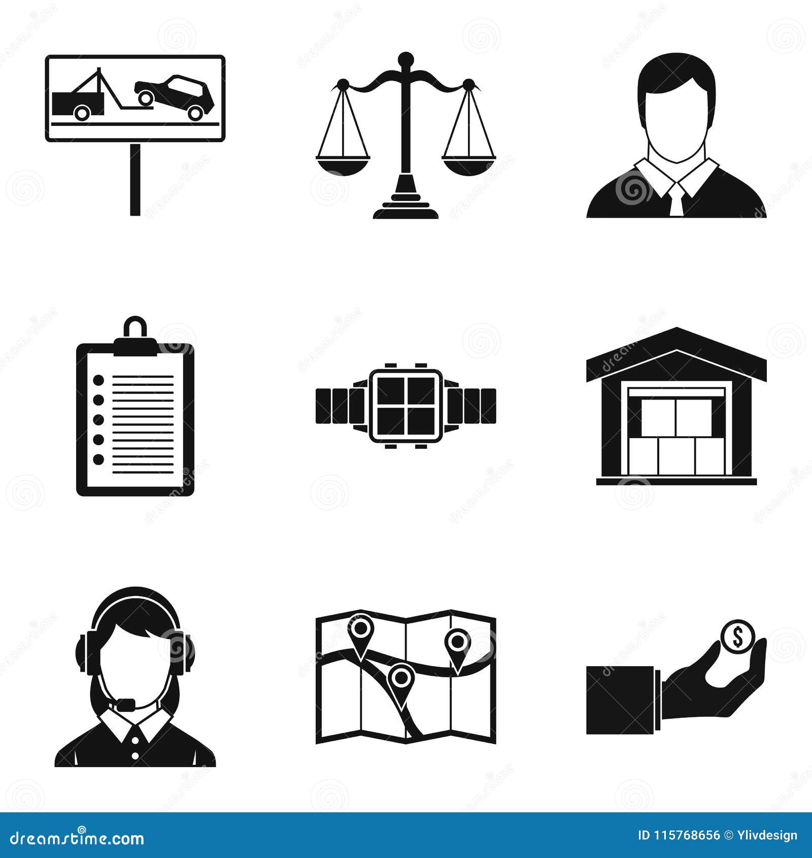 Operating Mode Icons Set, Simple Style Stock Vector - Illustration of ...