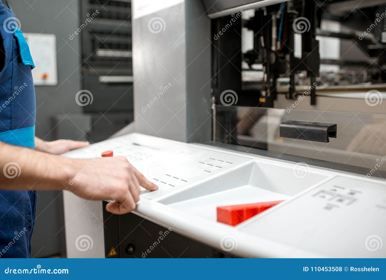 Operating offset machine stock photo. Image of technology - 110453508