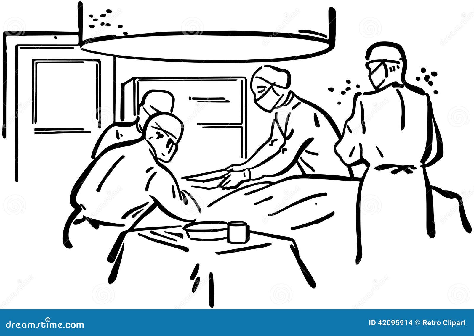 Operating Room stock vector. Illustration of physicians - 42095914