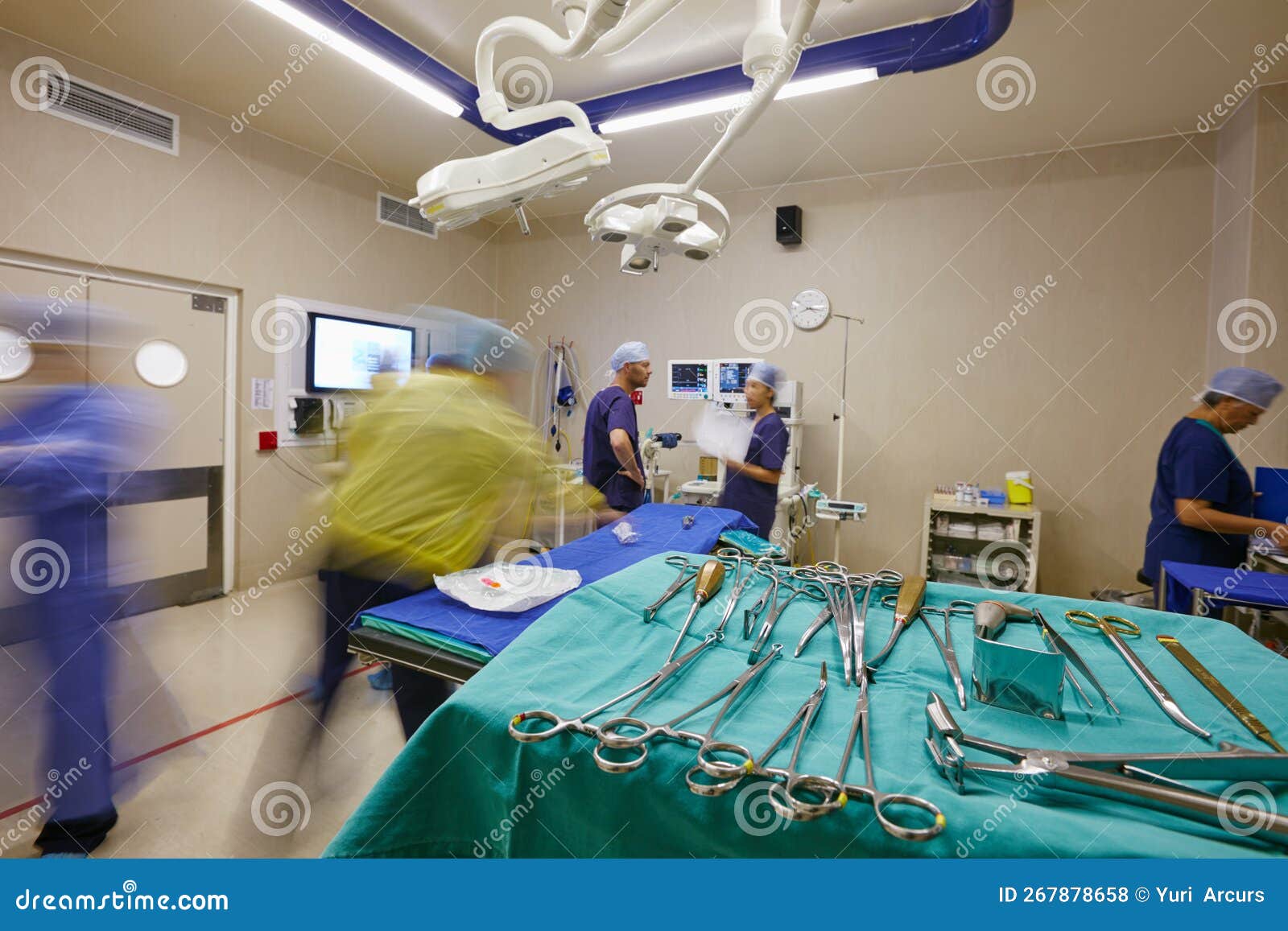 The Operating Room is All Set for a Successful Surgery. a Team of ...