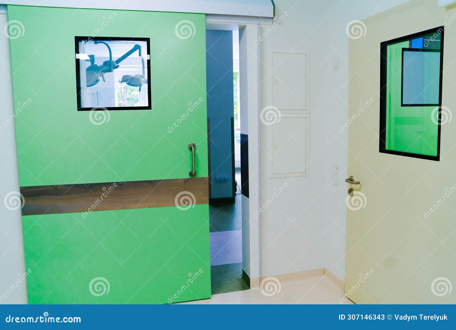 Operating Room Doors. Modern Surgical Clinic Stock Image - Image of ...