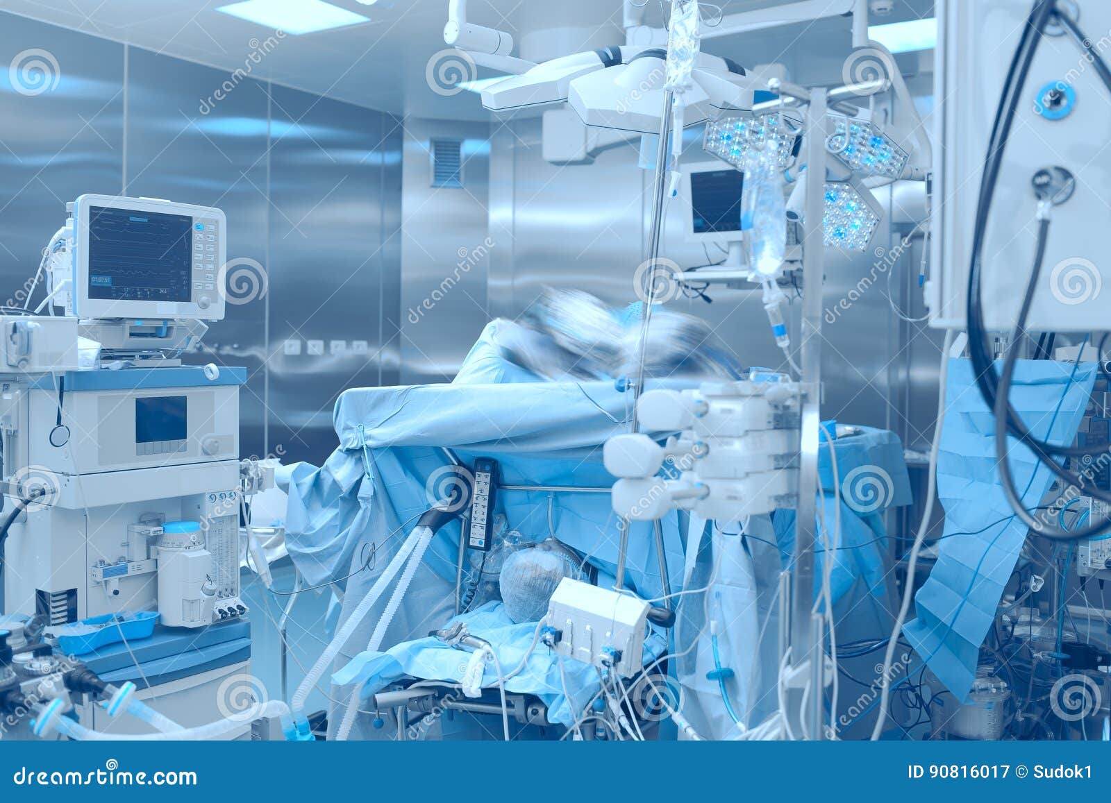 Operating Room with Equipment in Hospital Stock Image - Image of ...