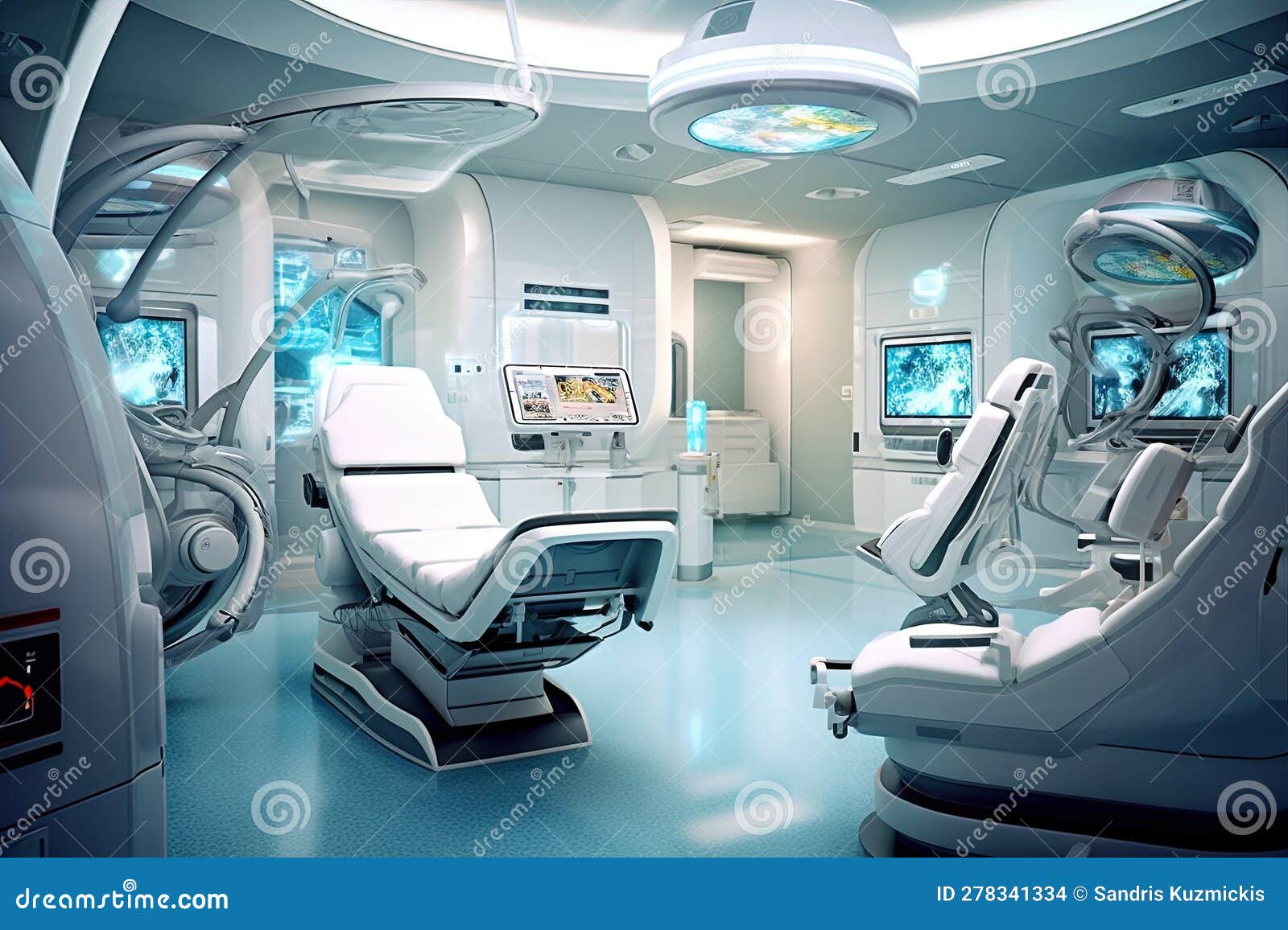 An Operating Room. Generative AI Stock Illustration - Illustration of ...
