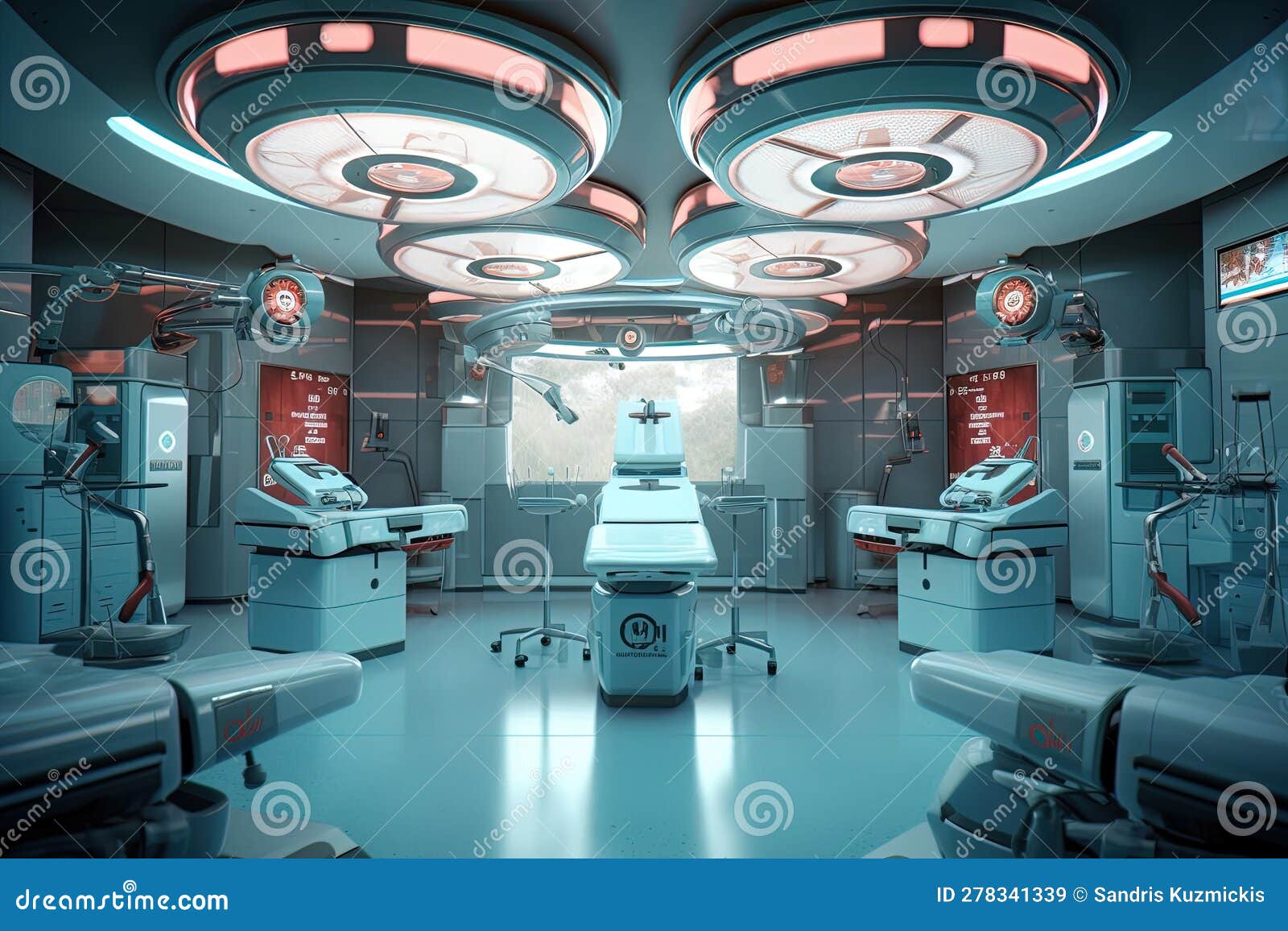 An Operating Room. Generative AI Stock Illustration - Illustration of ...