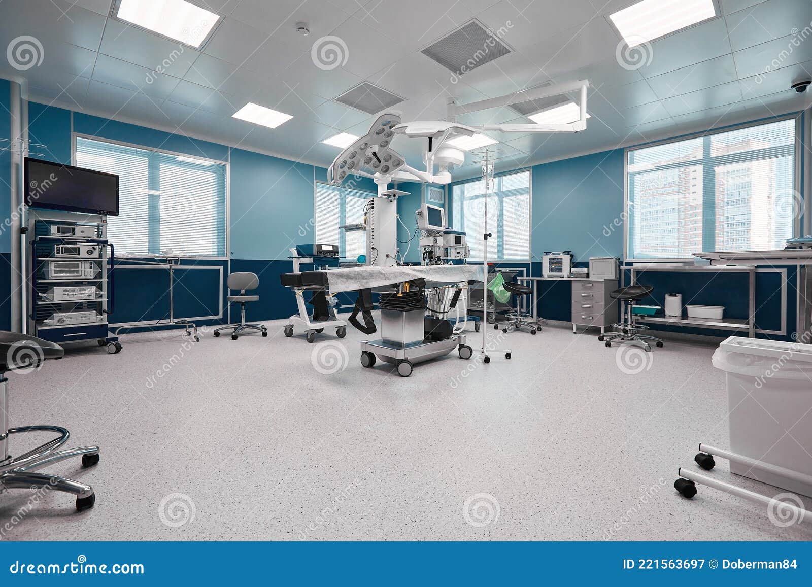 Operating Room with Modern Equipment, Spacious Bright Operating Room ...