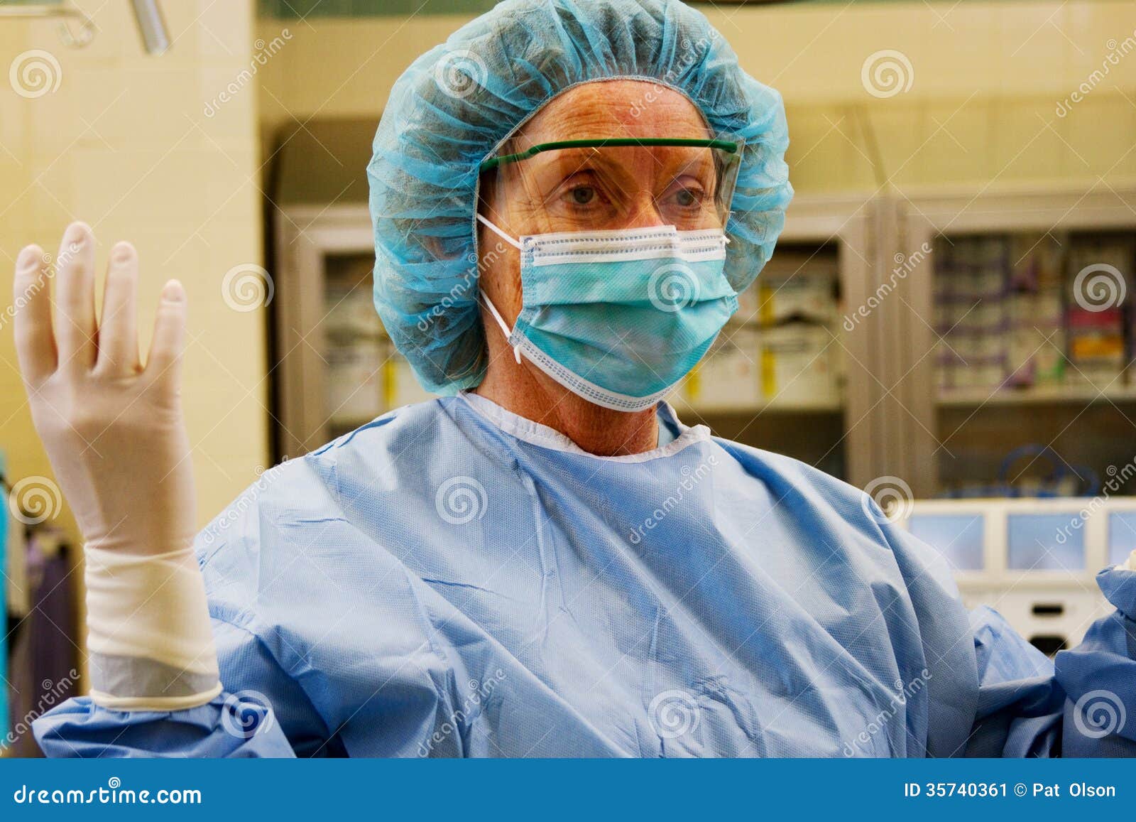 Operating Room Nurse stock image. Image of looking, suite - 35740361