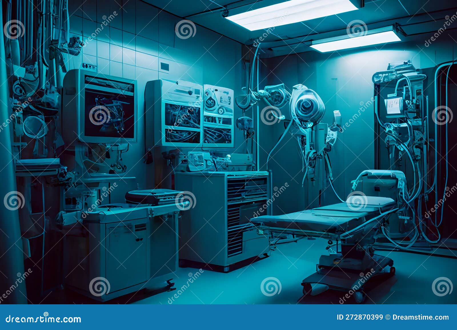 Operating Room with an Operating Table Stock Illustration ...
