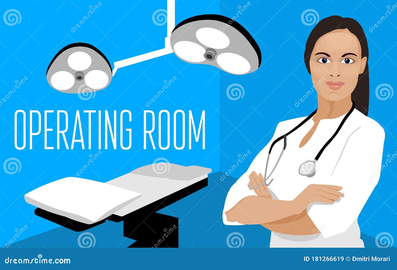 Operating room in vector. stock vector. Illustration of equipment ...