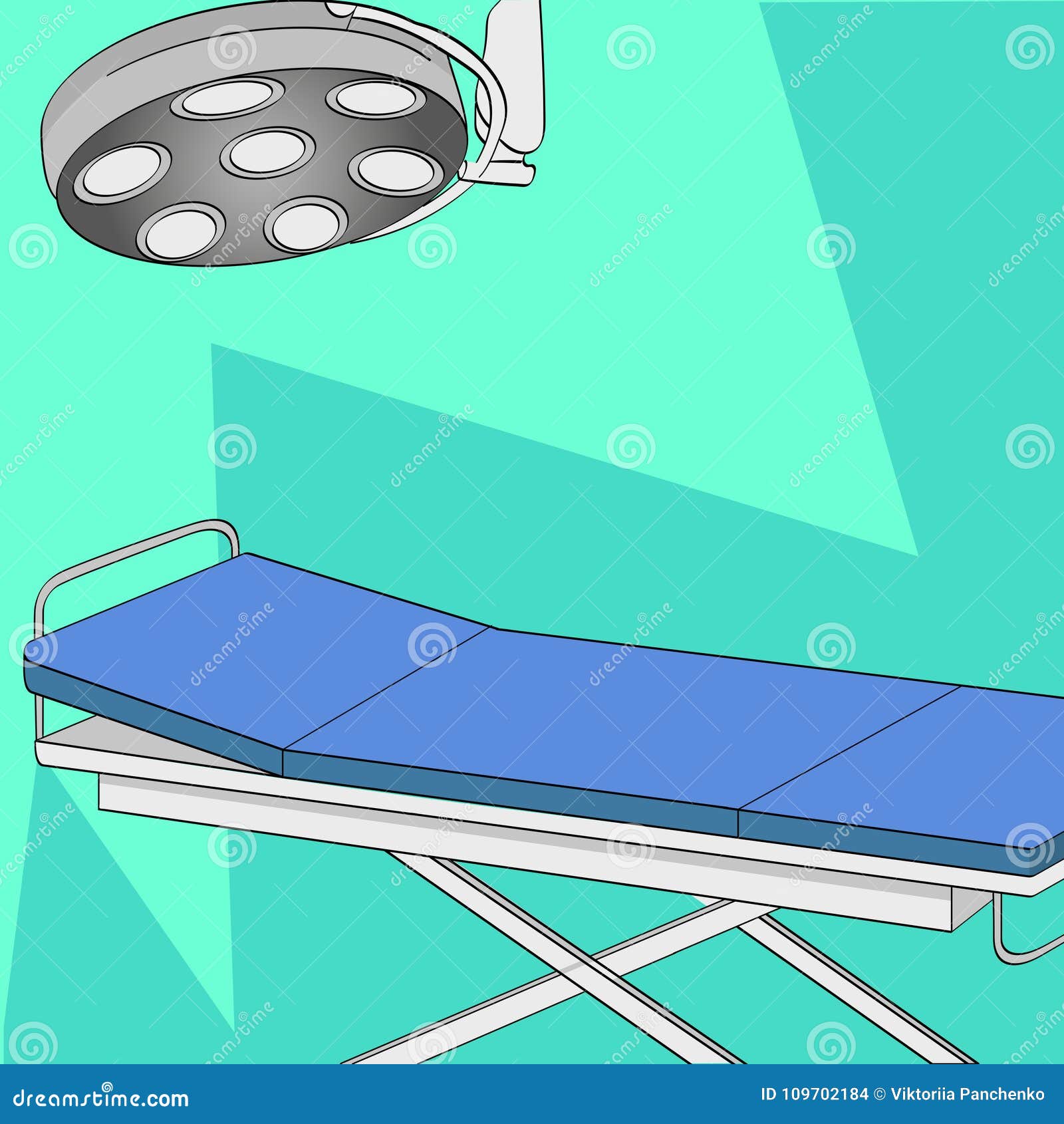 Operating Room. Vector. Table and Medical Lighting. Stock Vector ...