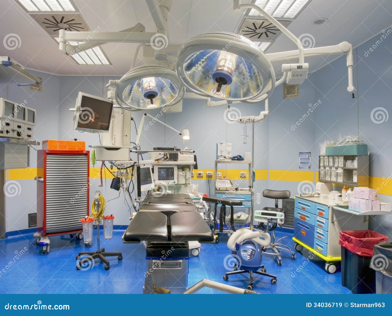 Operating Room View from Above Stock Image - Image of emergency ...