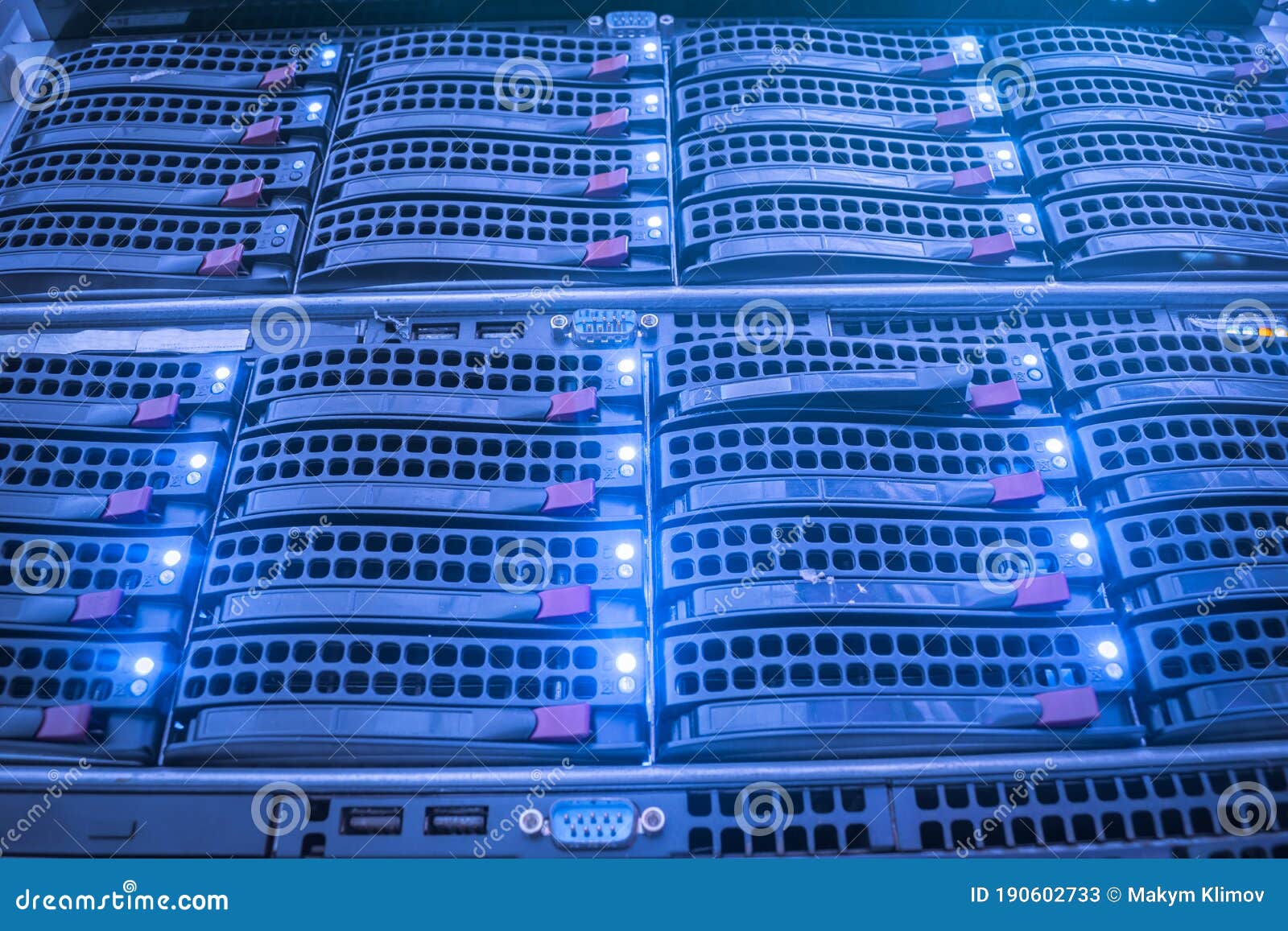 Operating Servers Installed in the Server Room of the Data Center ...