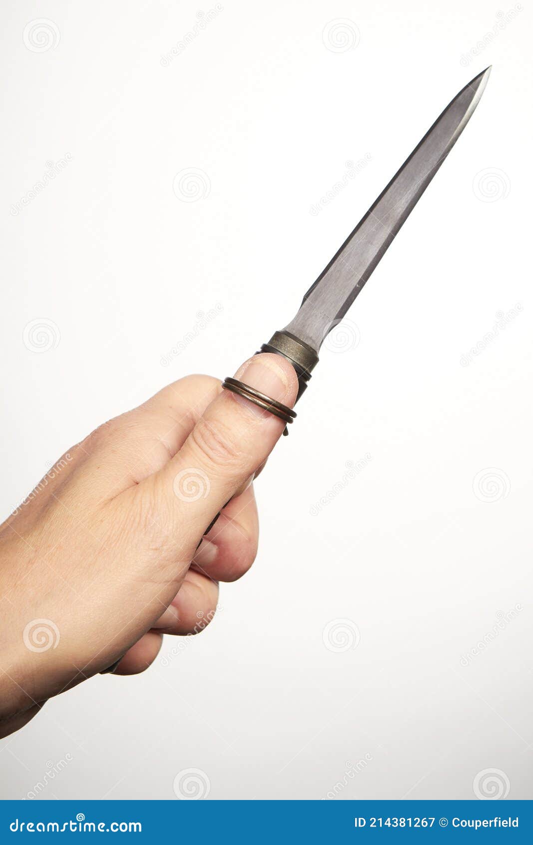 Details of Special Cold Weapon - Ballistic Knife in Hand Stock Image ...