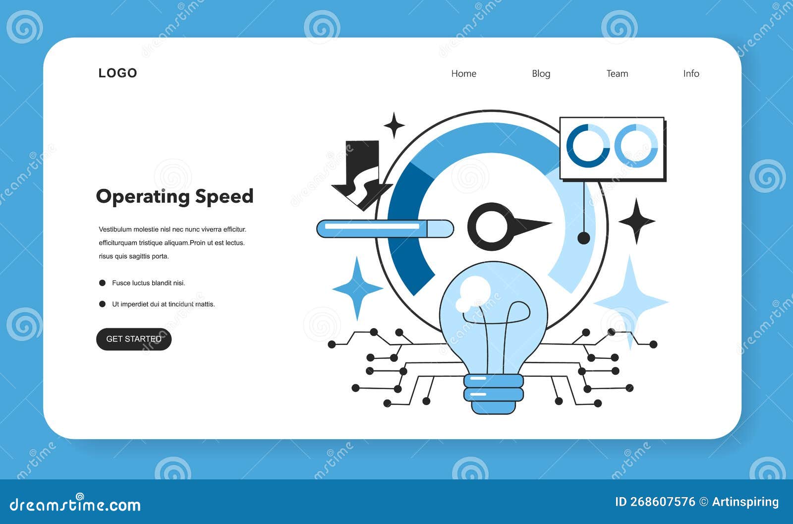 Operating Speed As an Artificial Neural Network Benefit. Self-learning Stock Vector ...