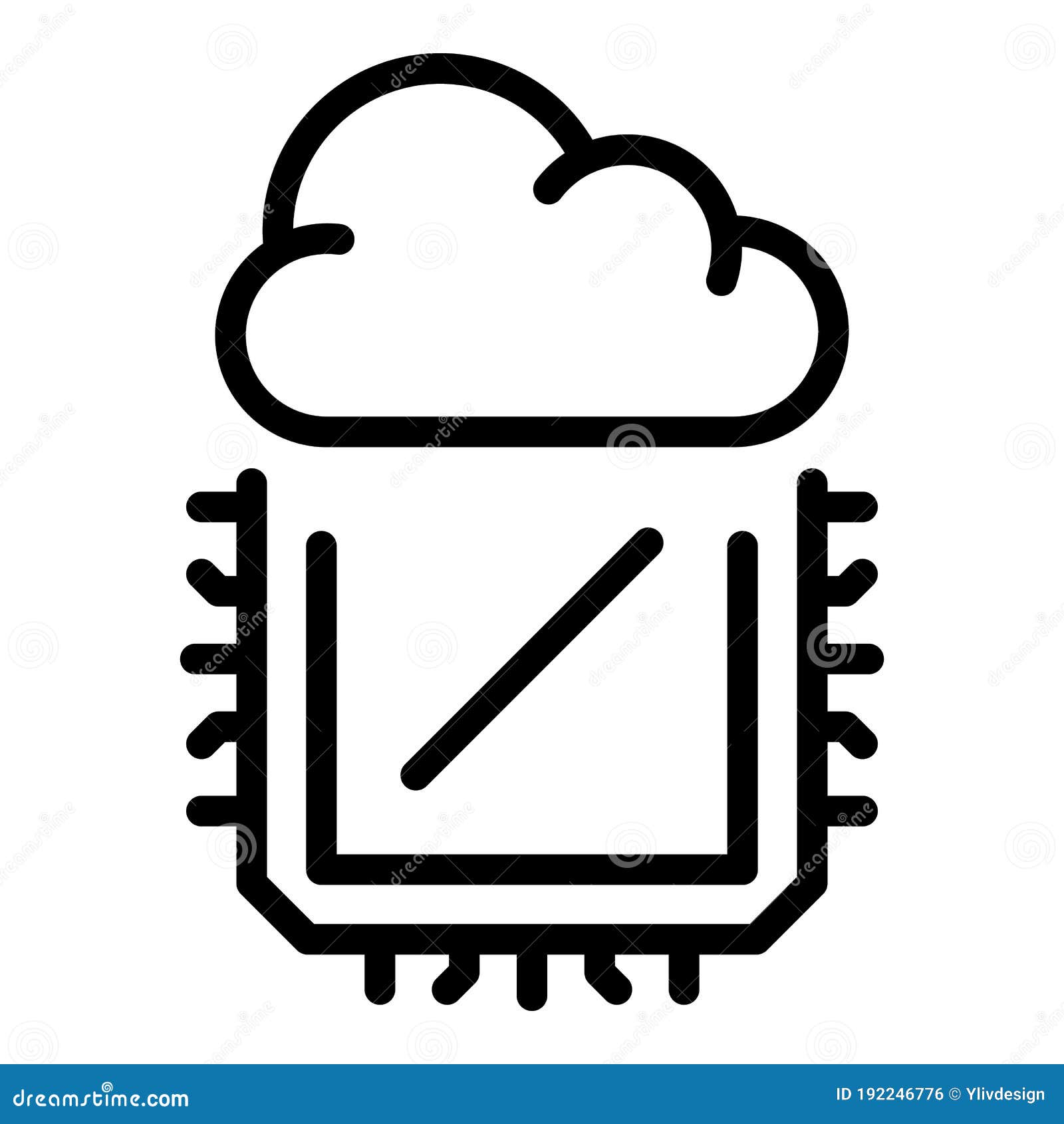 Operating System Cloud Processor Icon, Outline Style Stock Vector ... Operating System Cloud Processor Icon, Outline Style Stock Vector ...