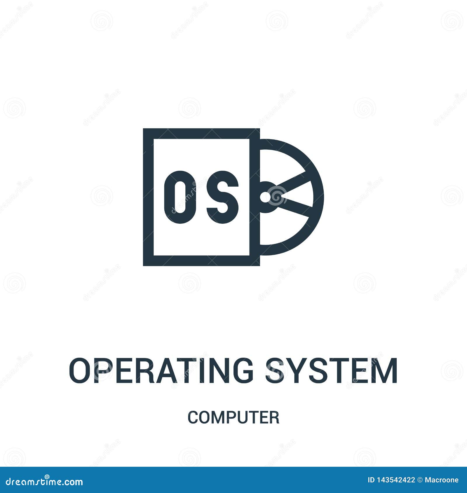 Operating System Icon Vector from Computer Collection. Thin Line ... Operating System Icon Vector from Computer Collection. Thin Line ...