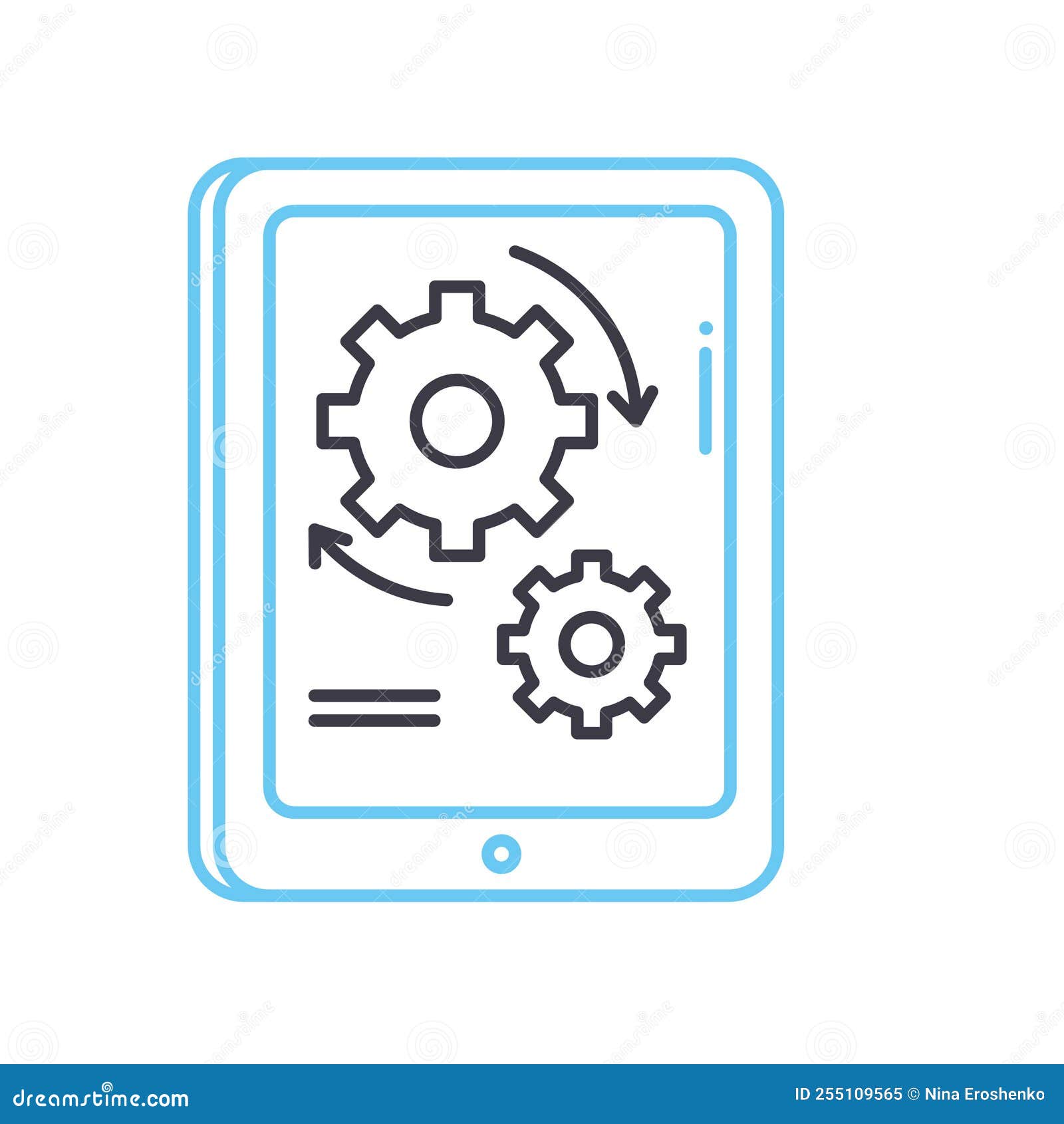 Operating System Installation Line Icon, Outline Symbol, Vector ...