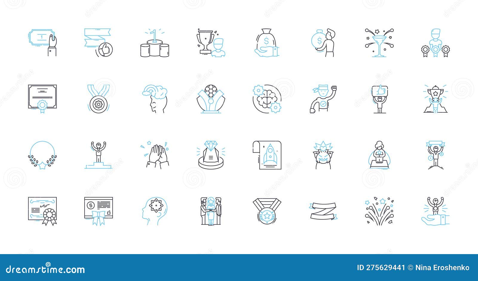 Operating System Linear Icons Set Windows Linux Macintosh Unix Android Ios Ubuntu Line
