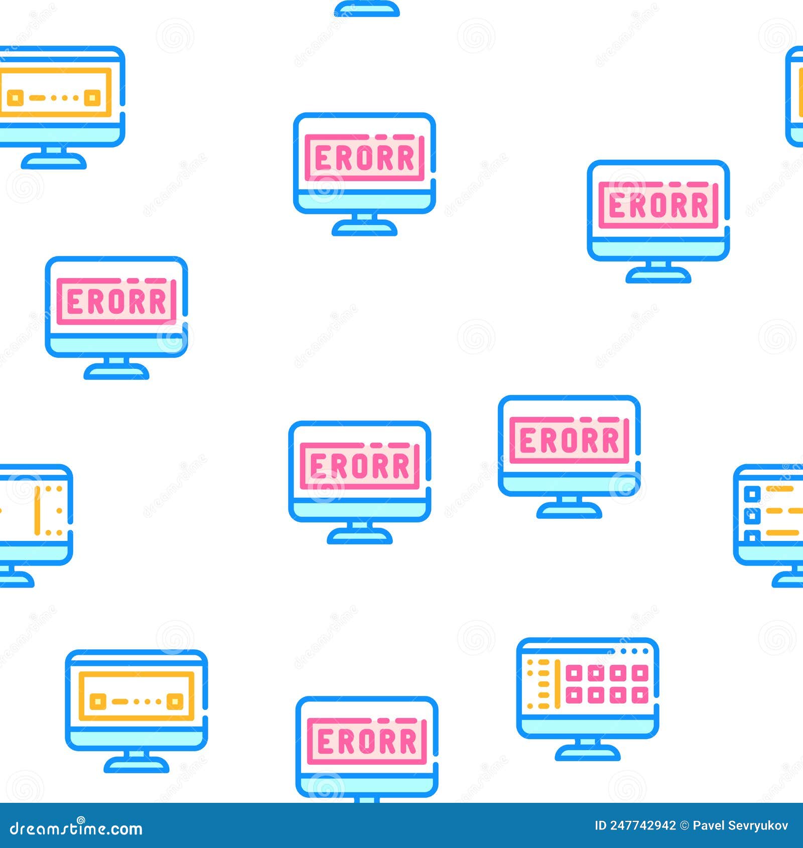 Operating System Pc Vector Seamless Pattern Stock Illustration ...