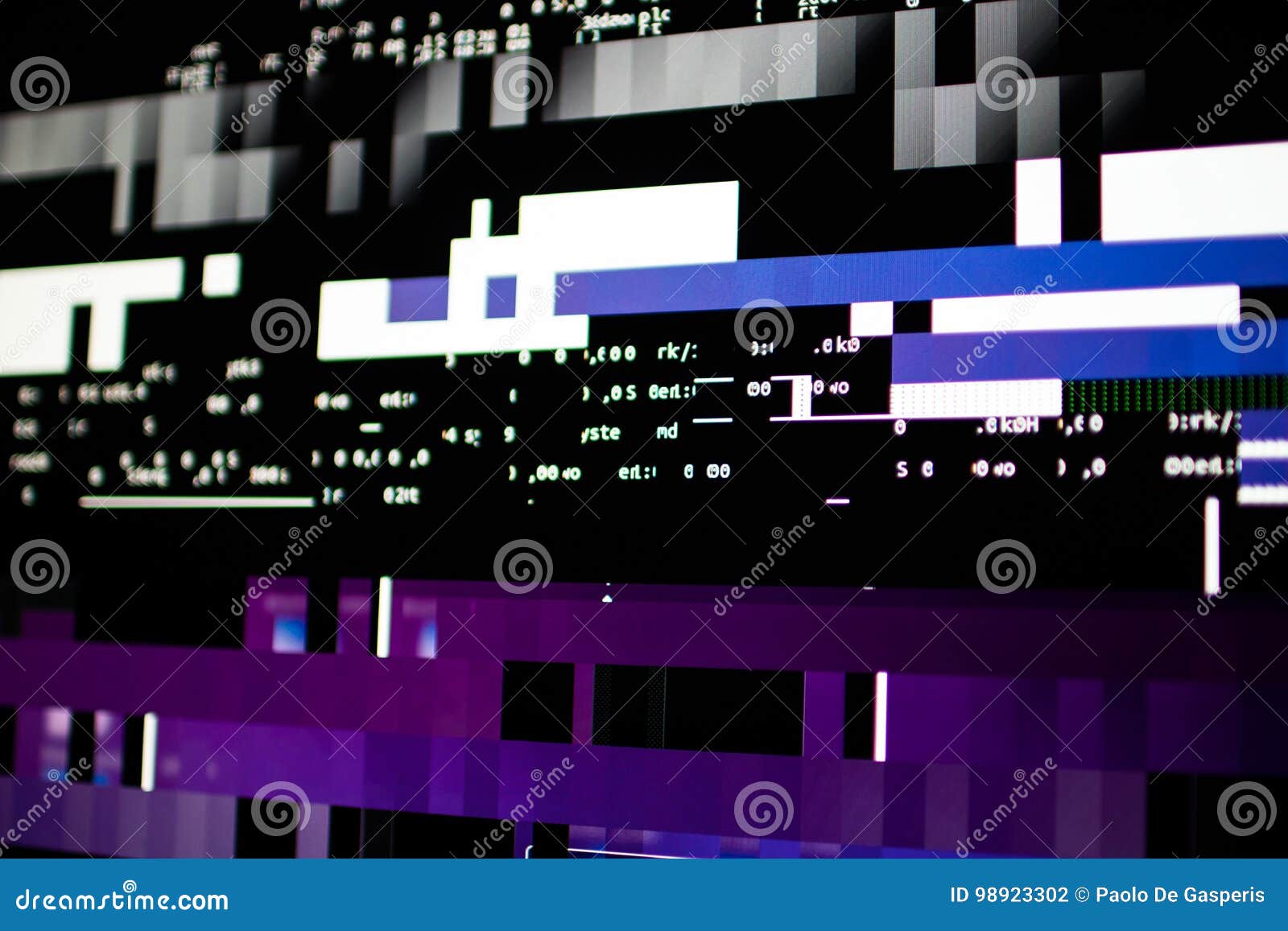 Operating System Stalled after a Memory Overload. Stock Photo - Image ...