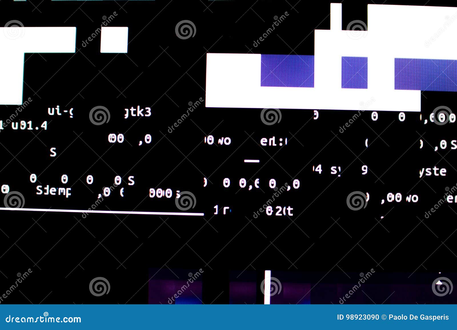 Operating System Stalled after a Memory Overload. Stock Photo - Image ...