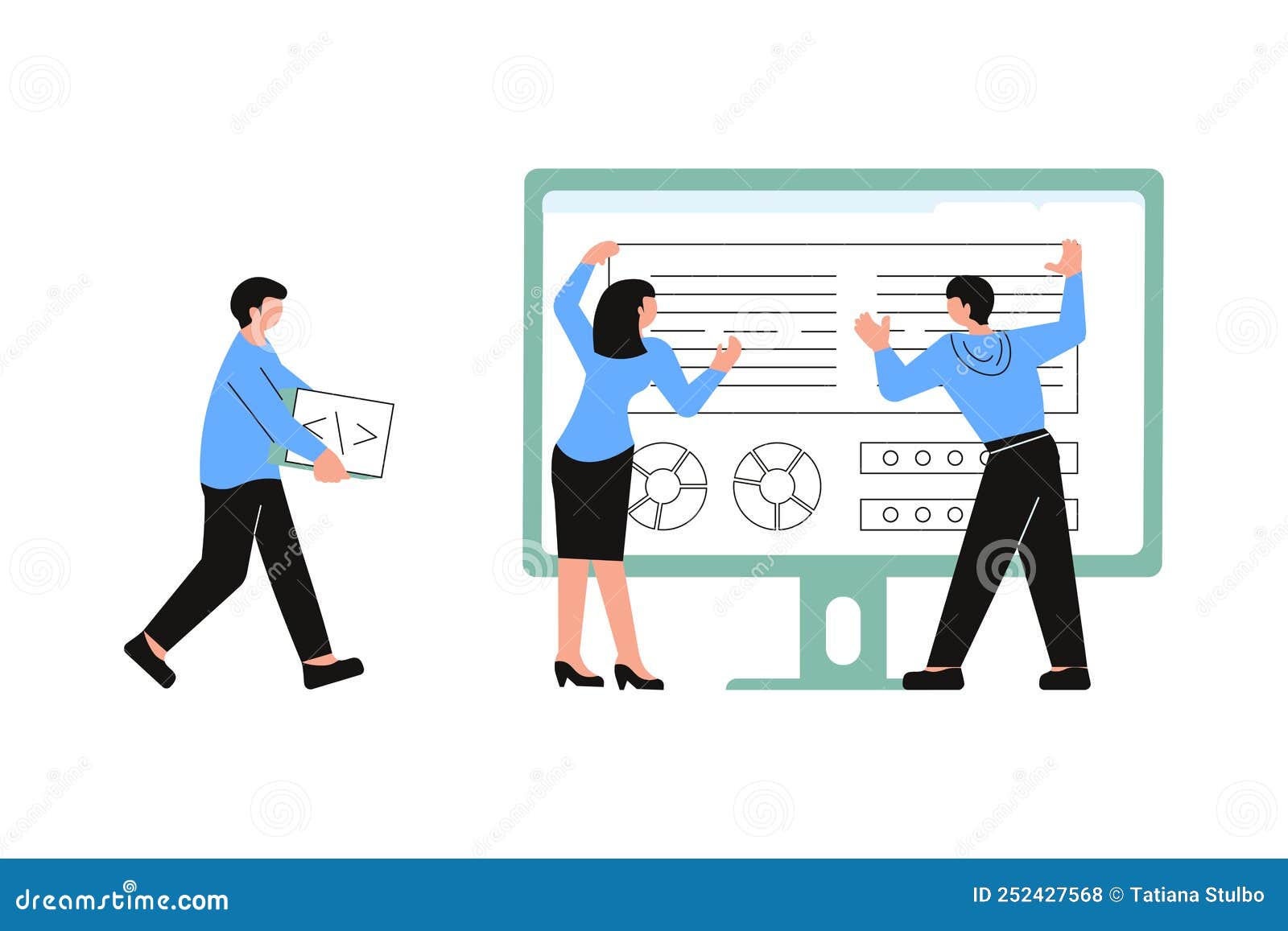 Operating System Update, Software Updating Process Stock Illustration ...