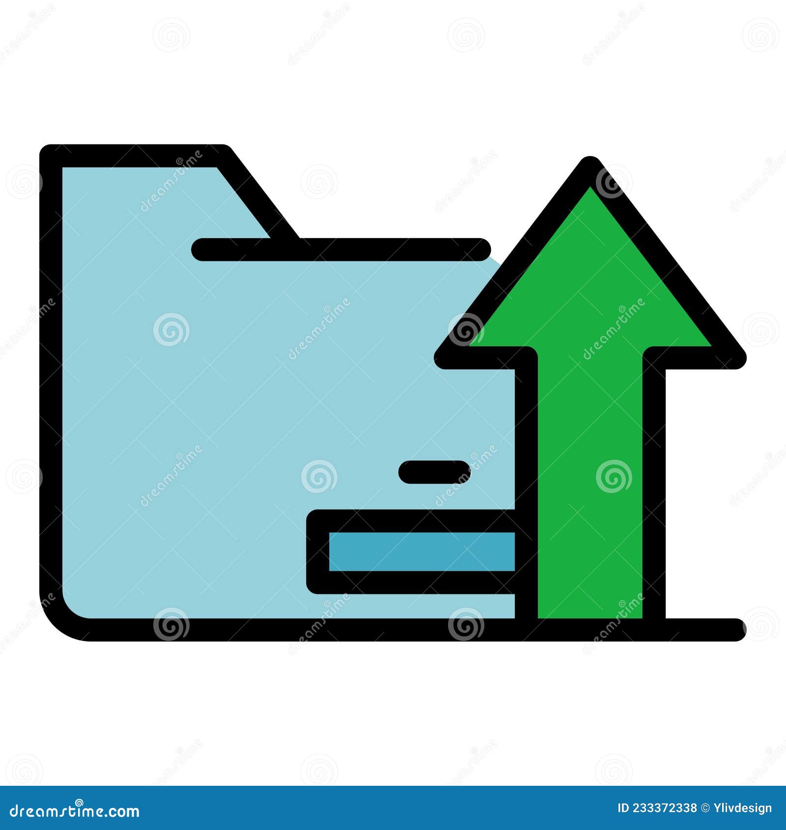 Operating System Upload Folder Icon Color Outline Vector Stock Vector Illustration Of Frame