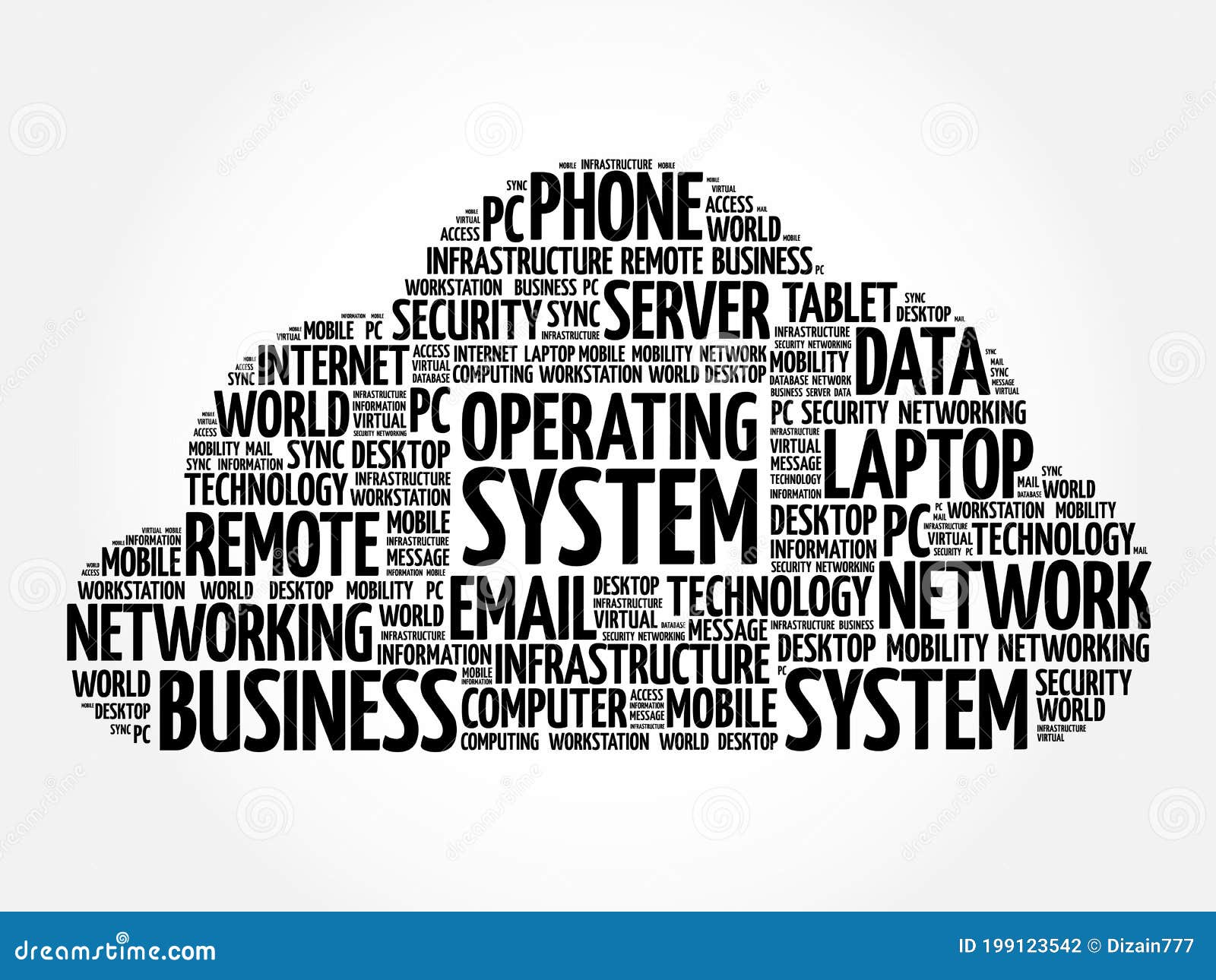 Operating System Word Cloud Collage Stock Illustration - Illustration ...