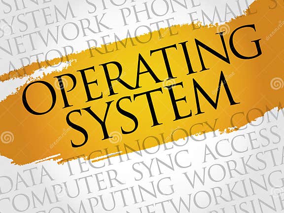 Operating System Word Cloud Stock Illustration - Illustration of ...
