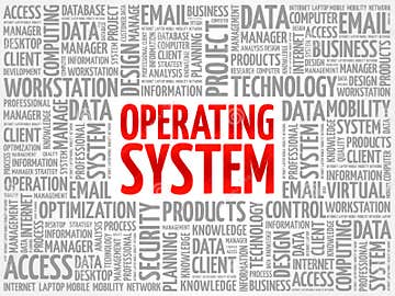 Operating System Word Cloud Stock Illustration - Illustration of ...