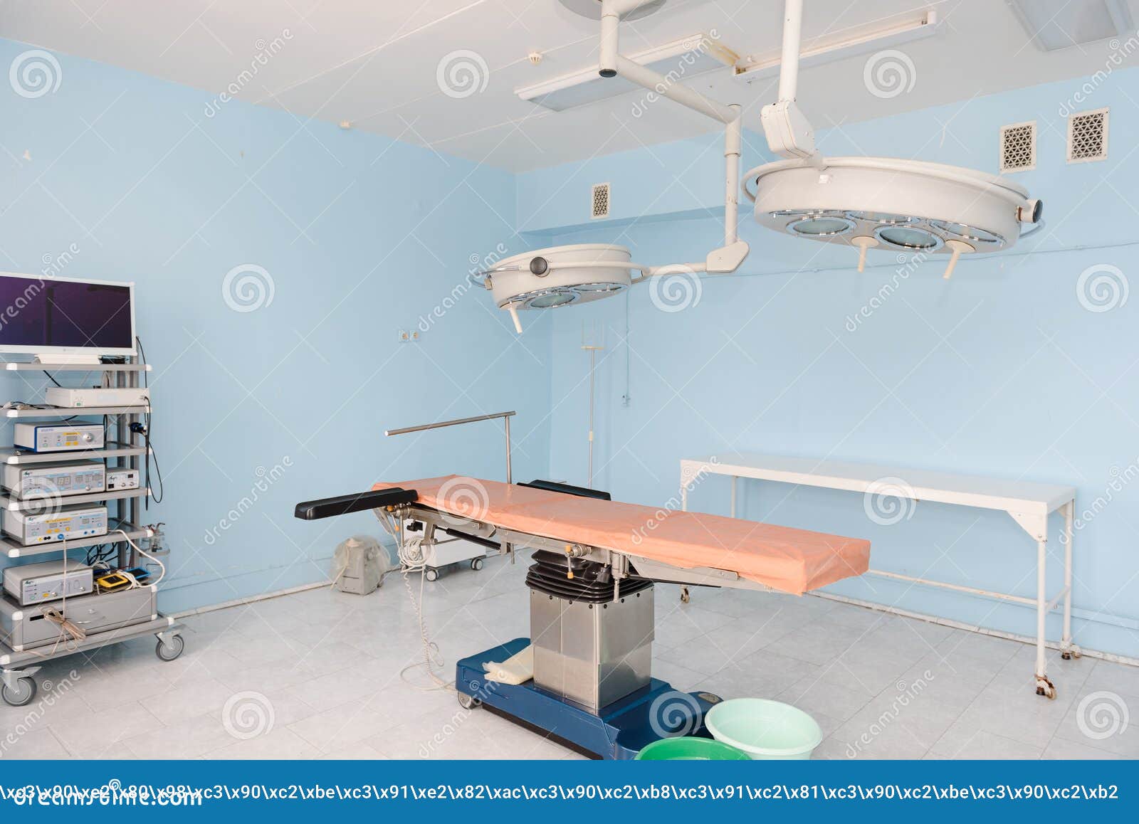 Operating Table. Cabinet for Operations Stock Photo - Image of monitor ...