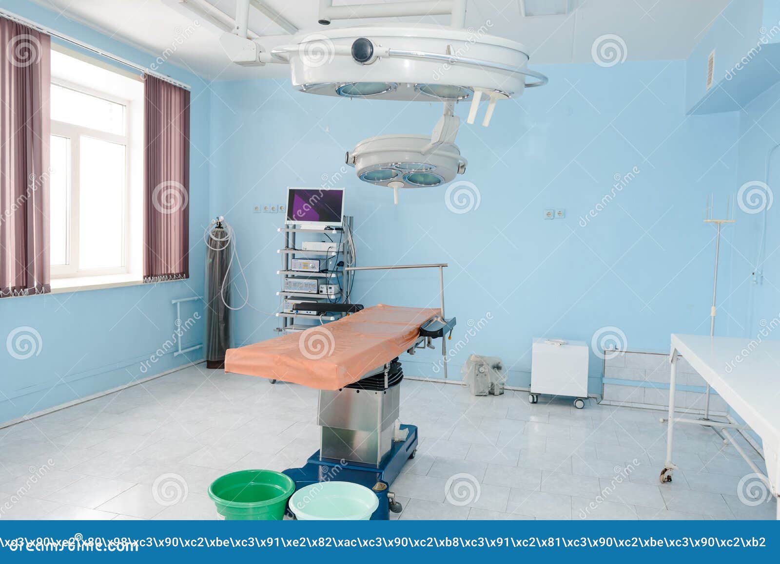 Operating Table. Cabinet for Operations Stock Photo - Image of monitor ...