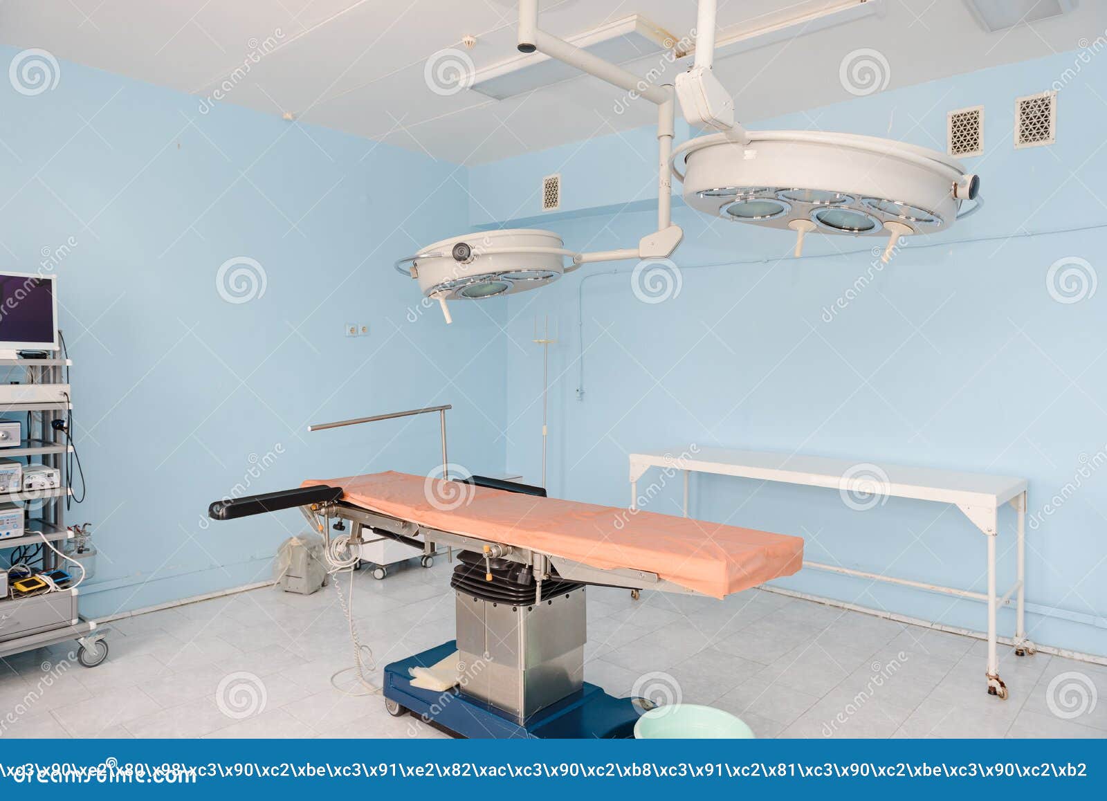 Operating Table. Cabinet for Operations Stock Image - Image of monitor ...