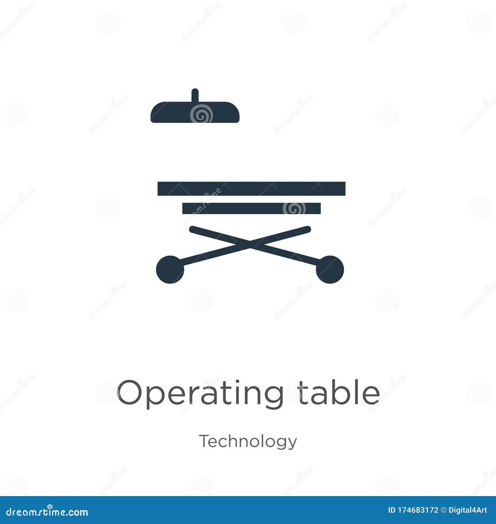 Operating Table Icon Vector. Trendy Flat Operating Table Icon from ...