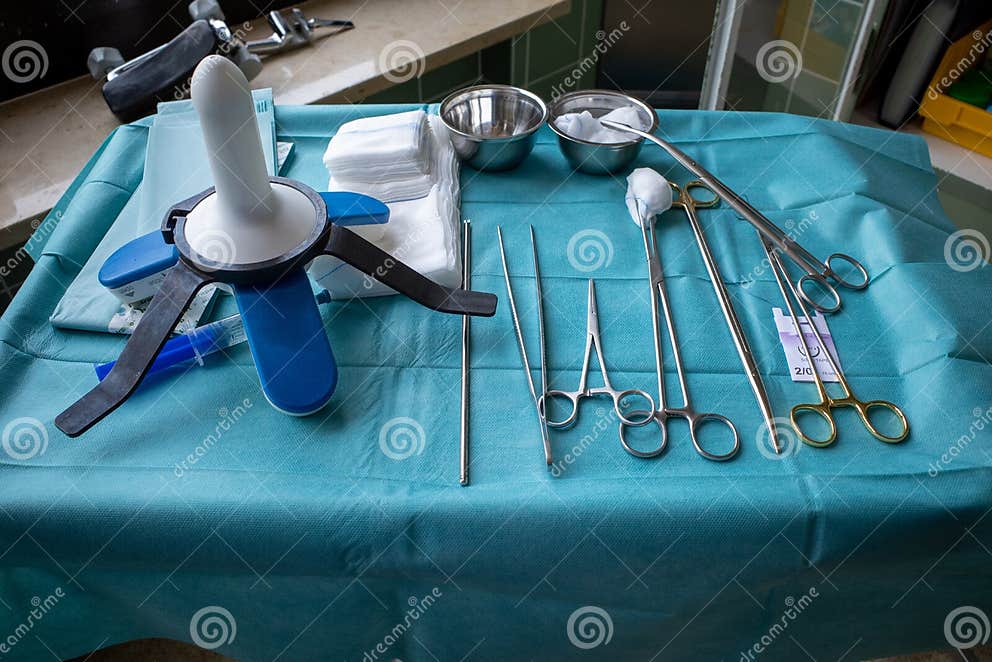 Operating Table is Prepared for a Proctological Operation Stock Image ...