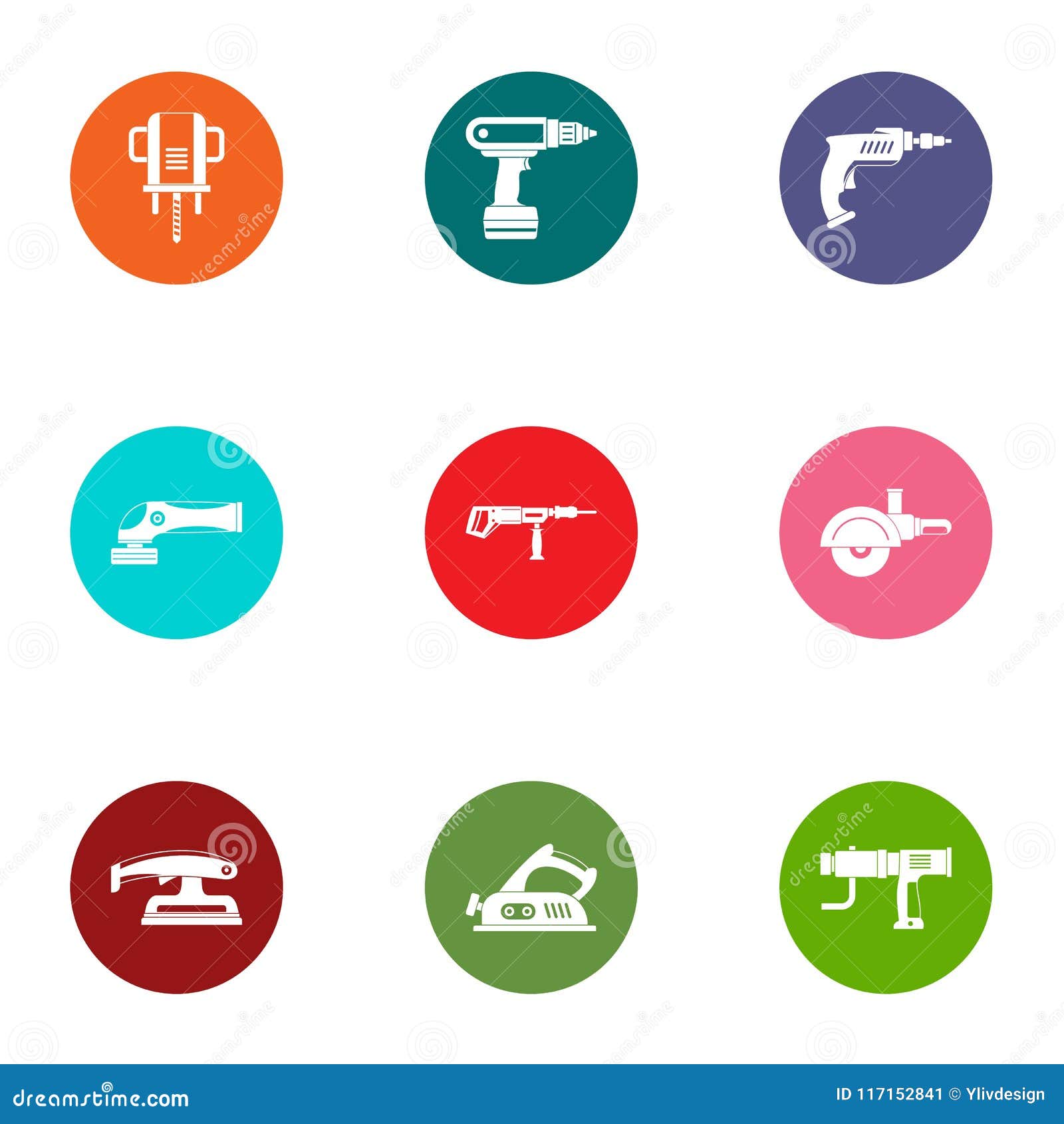 Operating Tool Icons Set, Flat Style Stock Vector - Illustration of ...