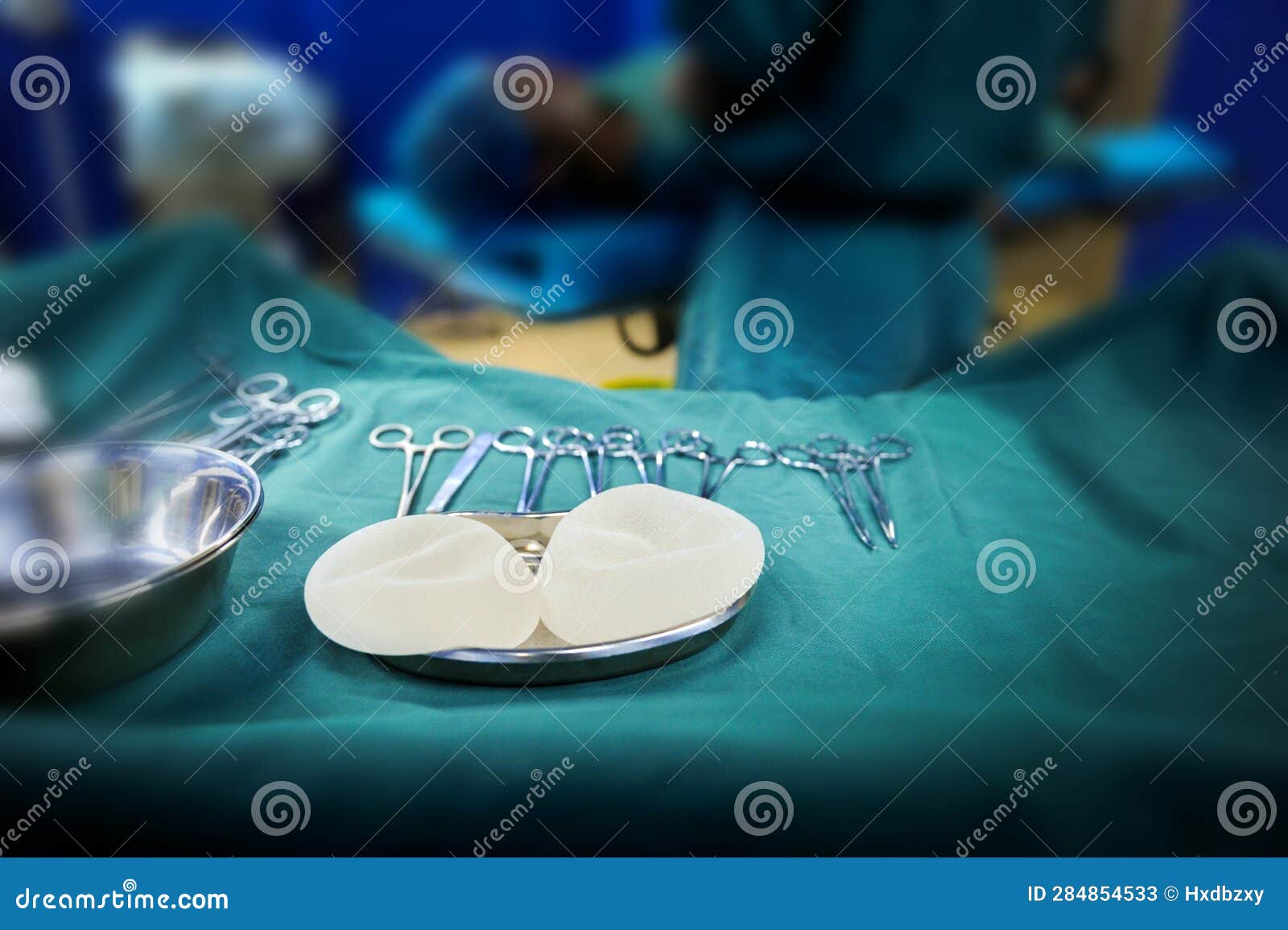Operating Tools and Chest Implants Stock Image - Image of patient ...