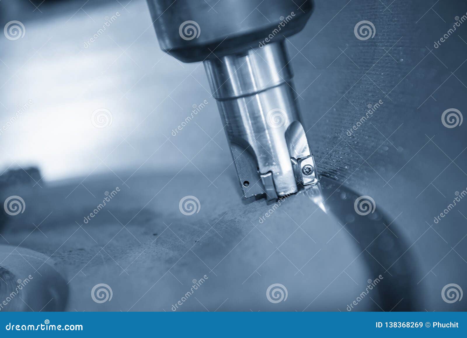 The Operation of CNC Milling Machine . Stock Image - Image of operation ...