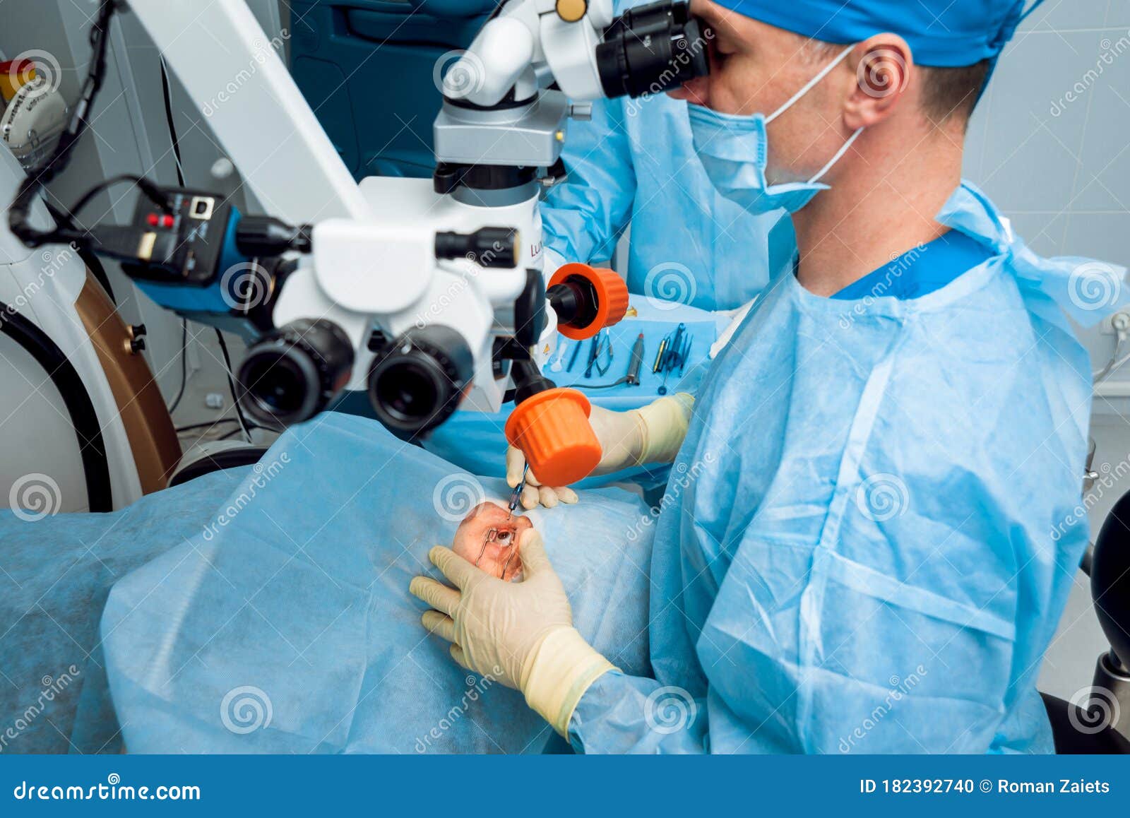 The Operation on the Eye. Cataract Surgery. Stock Photo - Image of ...