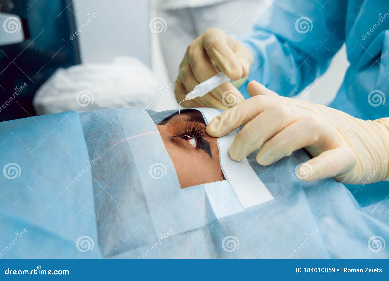 The Operation on the Eye. Cataract Surgery. Stock Image - Image of ...