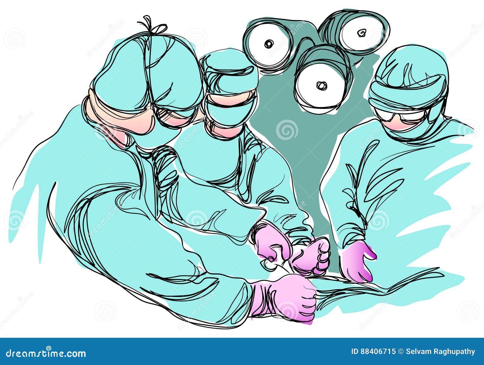 Operation stock vector. Illustration of health, mask - 88406715