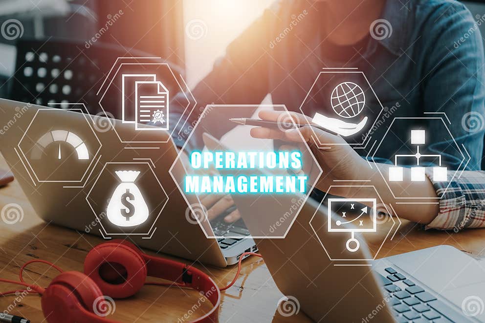 Business Team Analyzing Data on Laptop Computer with Operation ...