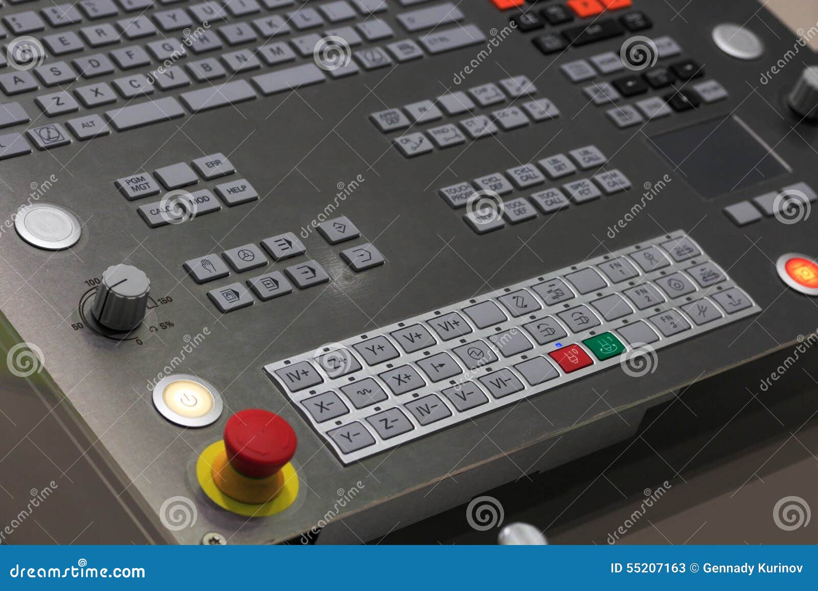 Operation Panel of CNC Machining Center Stock Image - Image of machine ...