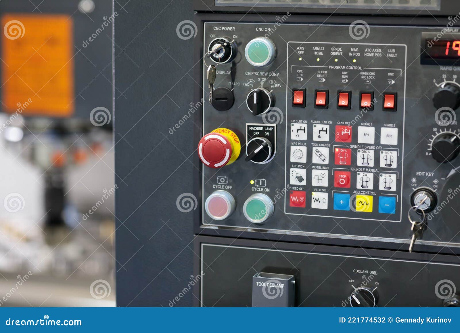 Operation Panel of CNC Milling Machine Stock Photo - Image of ...