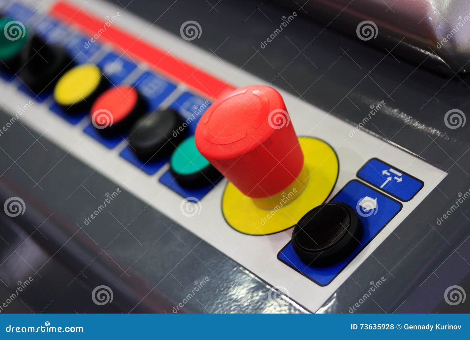 Operation Panel of Industrial Machinery Stock Photo - Image of closeup ...