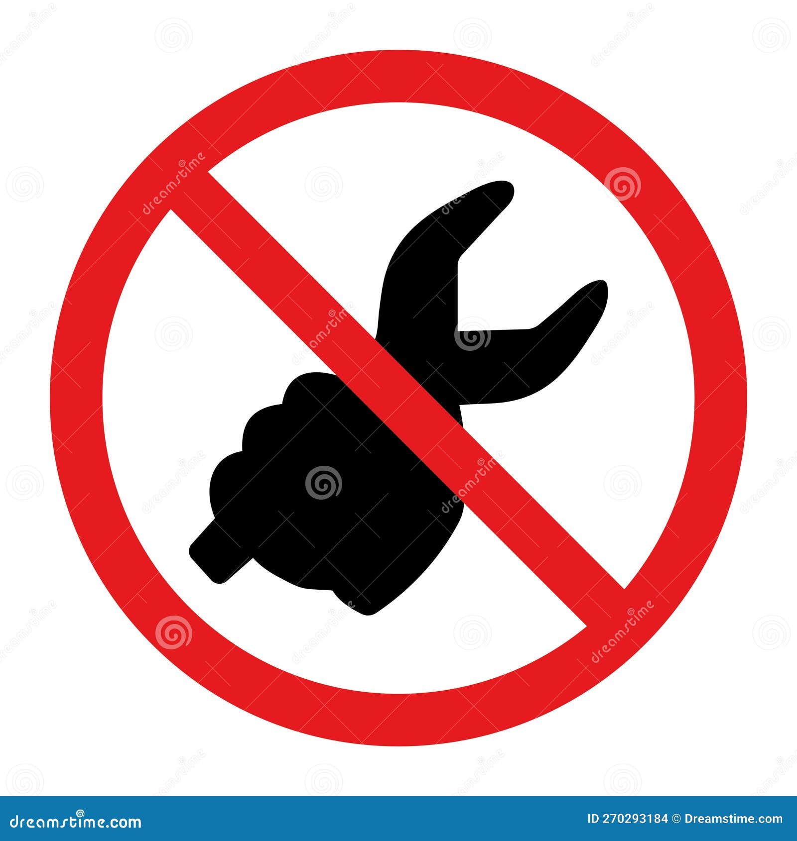 Operation Prohibition Symbol Vector Illustration. Stock Illustration ...