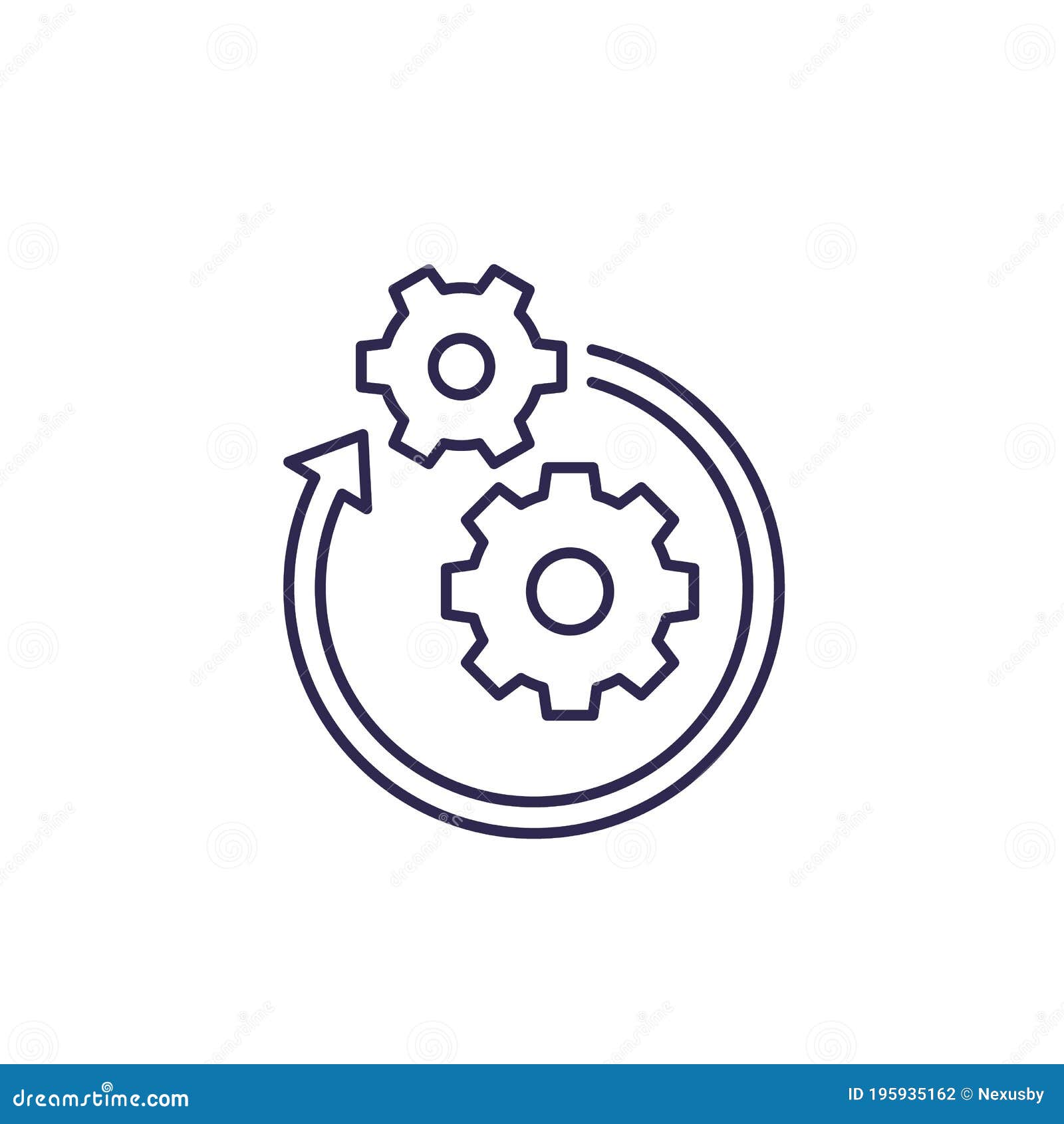 Operation, Project Icon, Line Vector Stock Illustration - Illustration ...