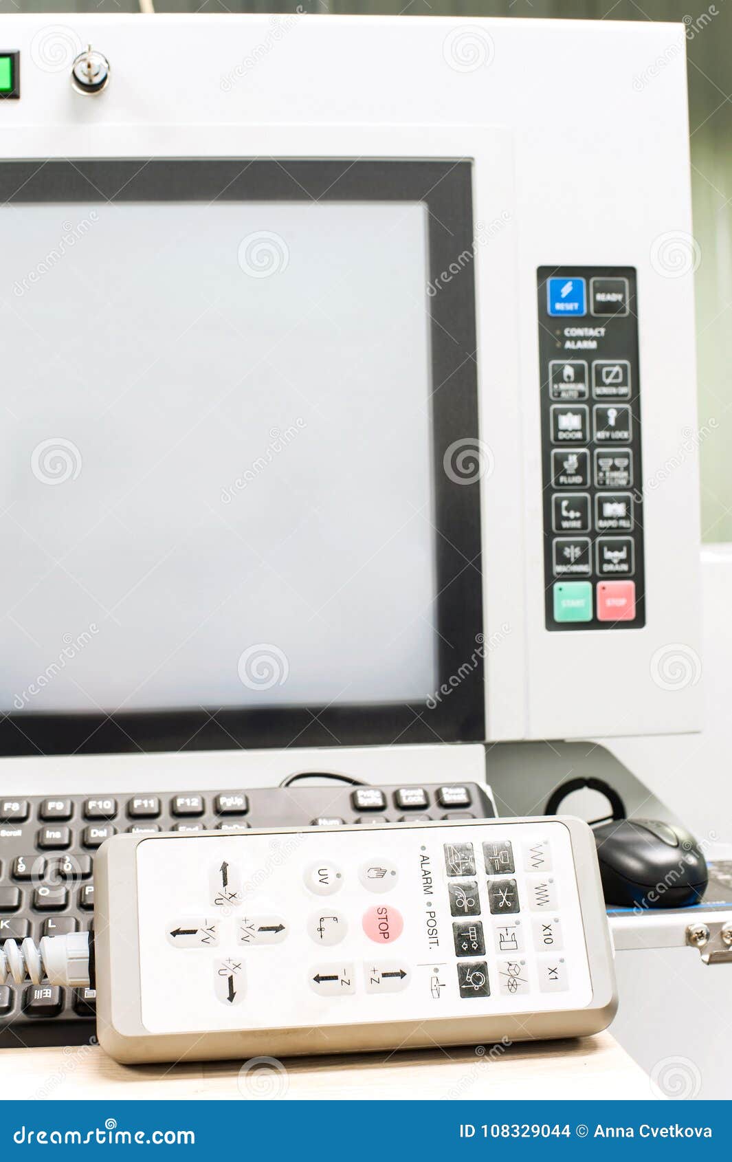 Operation Pult on Control Panel of Industrial Machine. Stock Photo ...
