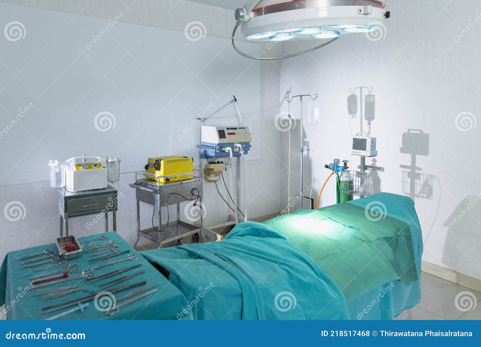 Operation Room with Surgical Equipment. Interior View of the Operating ...