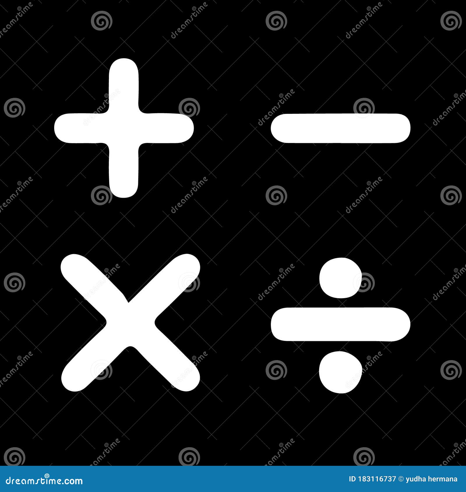 Basic Mathematical Symbols Plus Minus Multiply Divide Cartoon Vector ... Basic Mathematical Symbols Plus Minus Multiply Divide Cartoon Vector ...
